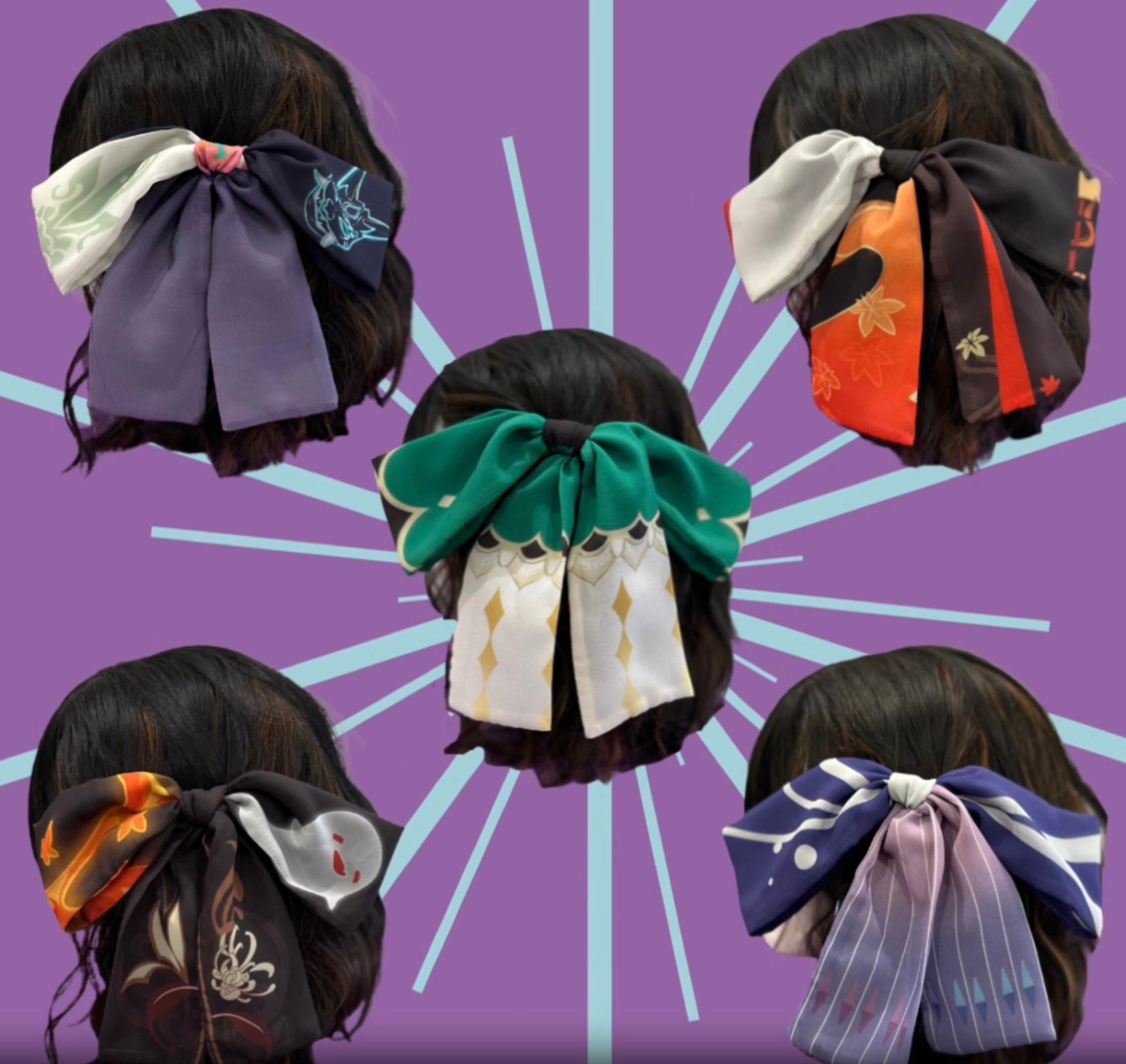 Art Sample 2 - Chiffon Hair Bows – Casually Cosplay